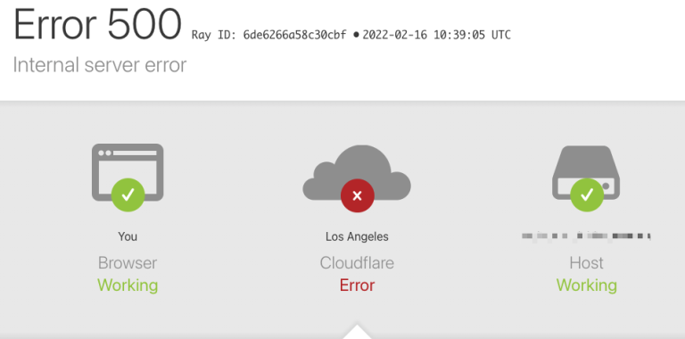 بررسی ارور های 500 Cloudflare و نحوه رفع آن ها